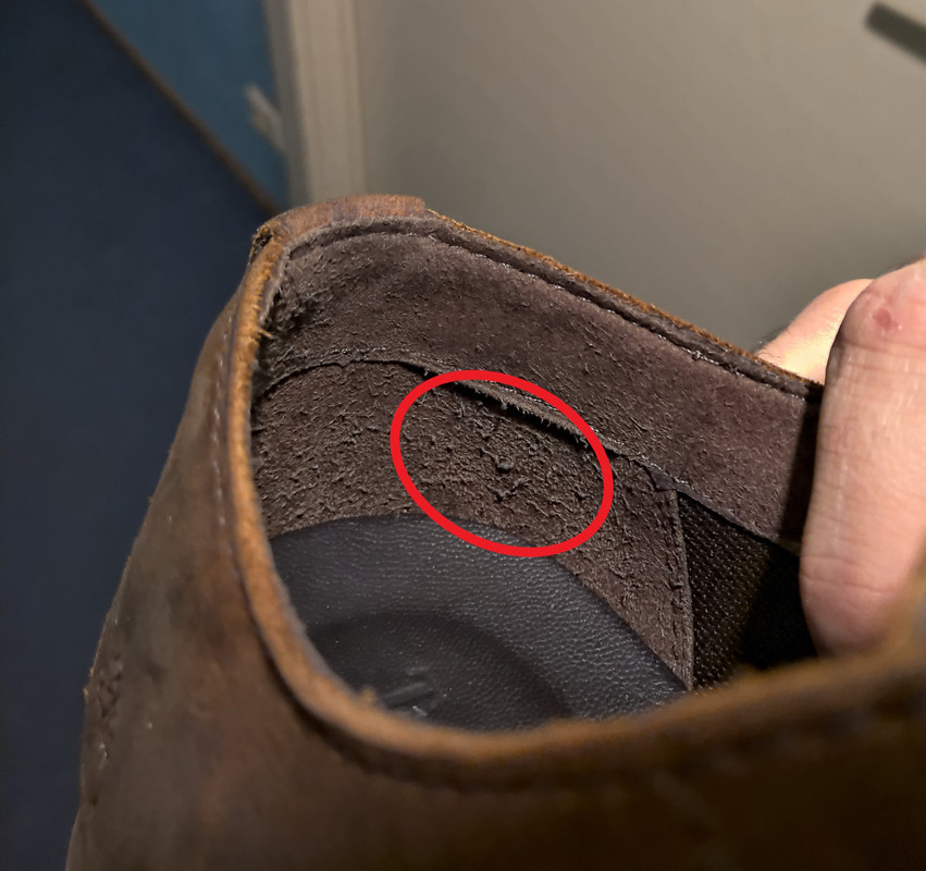 Leather shoes: why is heel counter often made from suede?? (when top ...