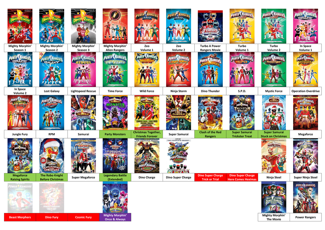 A3 Power Rangers DVD Covers — Postimages