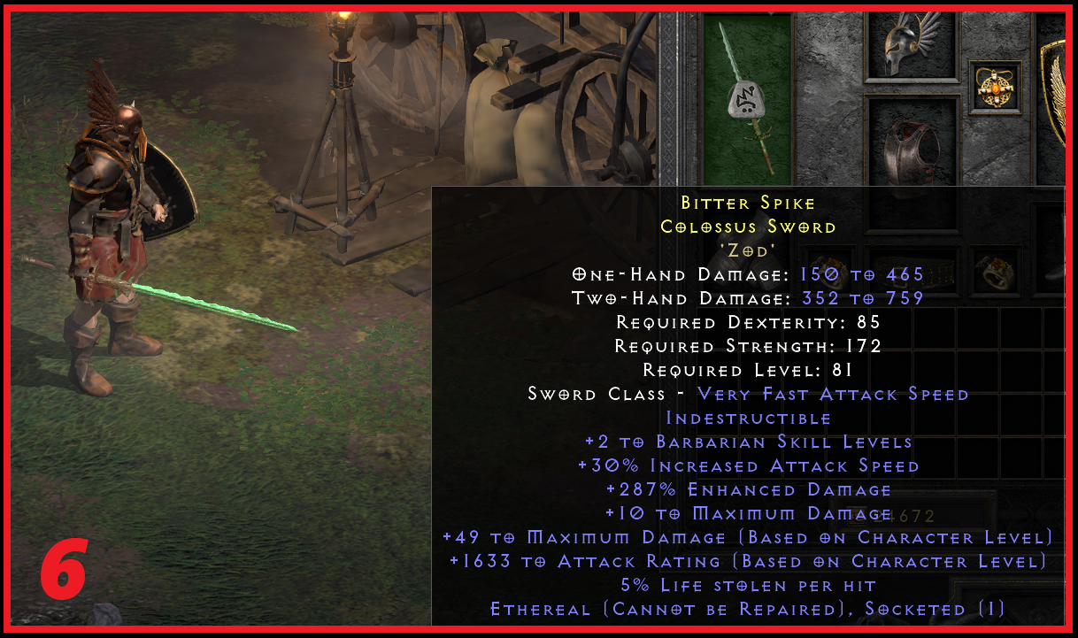 +2barb Skill 287ed/30ias/10max Fool Colossus Sword - Topic - d2jsp