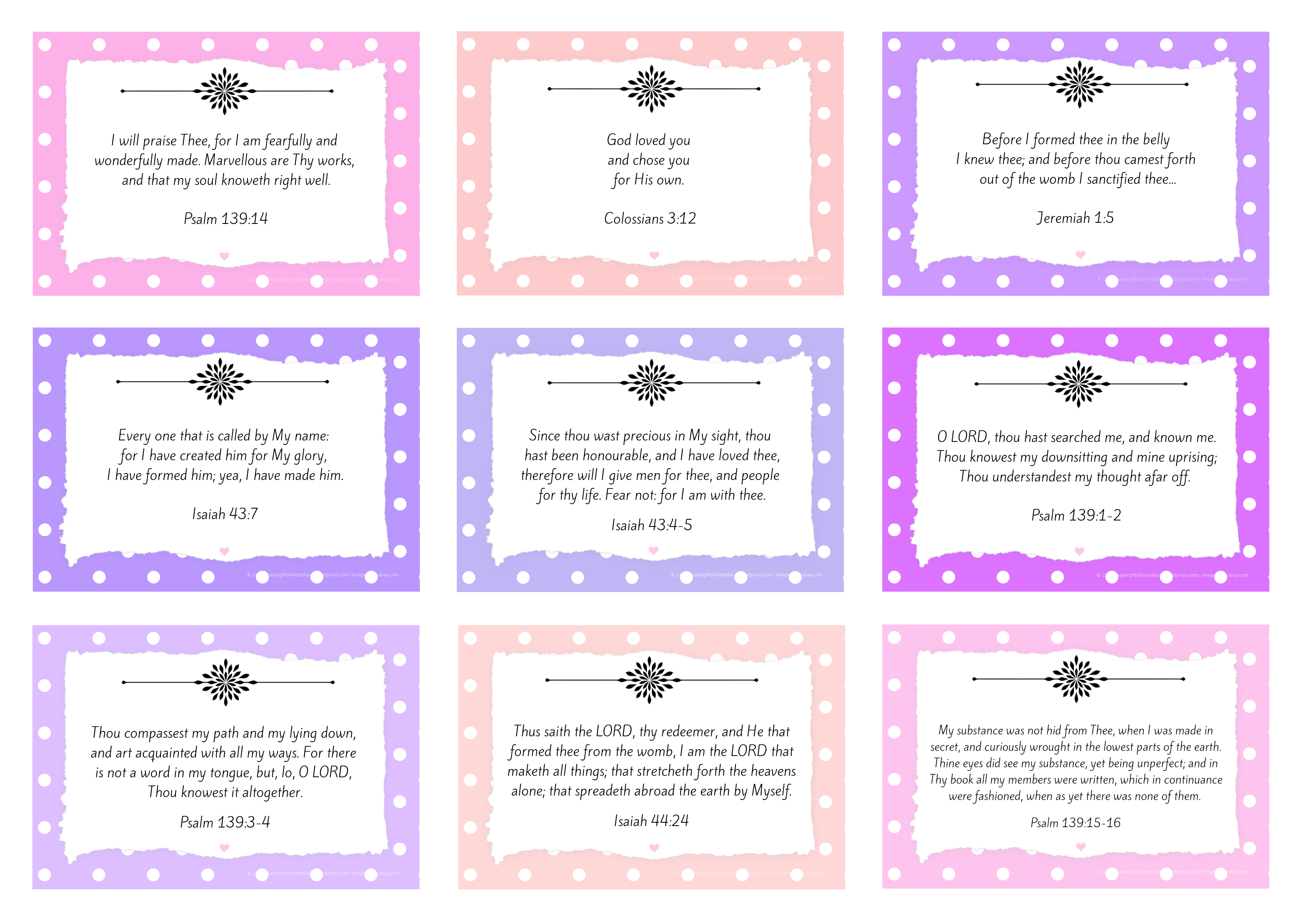 PGFE Fearfully & Wonderfully Made Wallet Cards1 polka dot A4 — Postimages