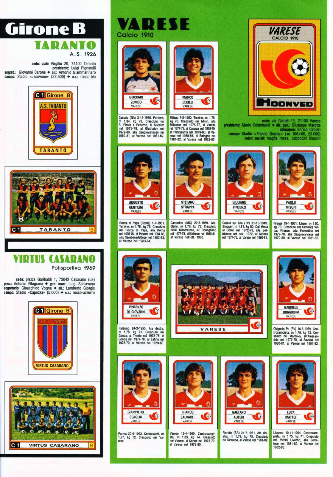Calciatori 1983 1984 Panini 59 — Postimages