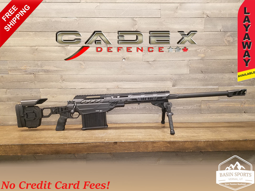 Cadex Defense CDX-50 Tremor 29" Black 50BMG with Bipod - Bolt Action ...