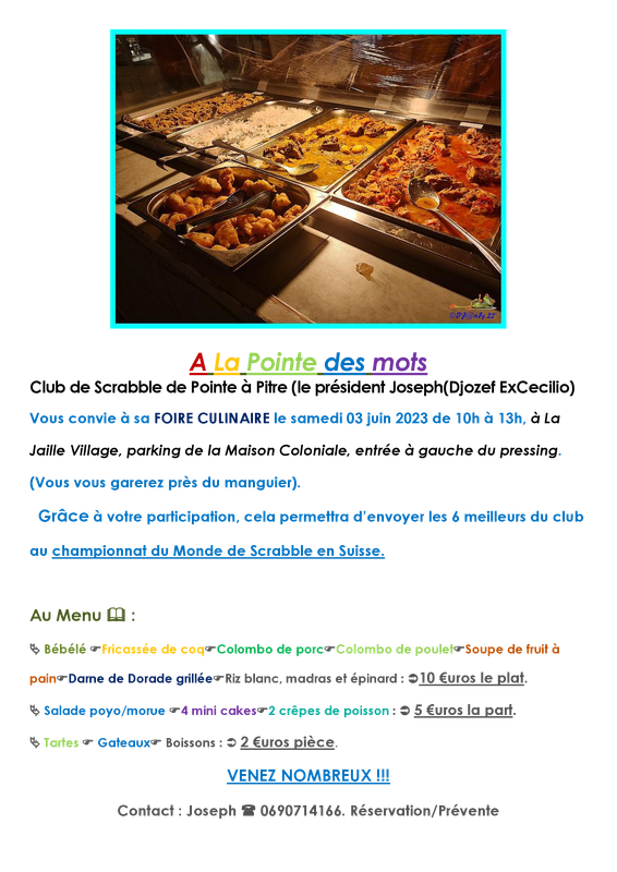 Foire culinaire de djozef(excécilio - Urbeez Guadeloupe