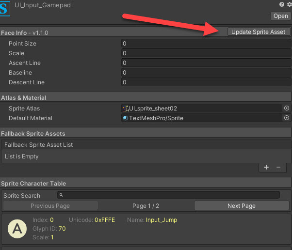 Question Update Sprite Assets Before Building Unity Forum