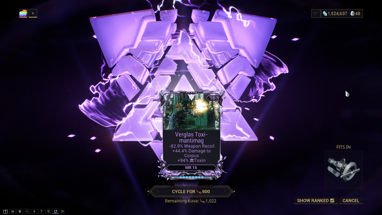 WTS Riven Mod for Nautilus sentinel weapon - Verglas :) Unrolled SOLD ...