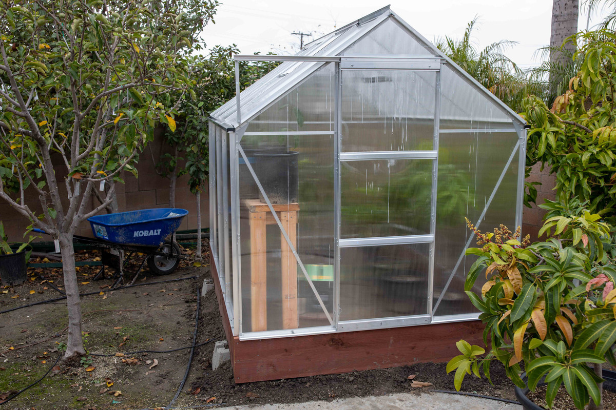 8 U1 A7394 Completed Greenhouse with all Panels Installed Front View ...