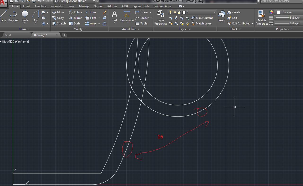 Solved: Line with specified length tangent to a circle - Autodesk Community