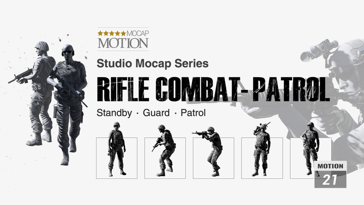 [ Reallusion Motion ] Rifle Combat - Patrol 2025 - Free Daz 3D Models