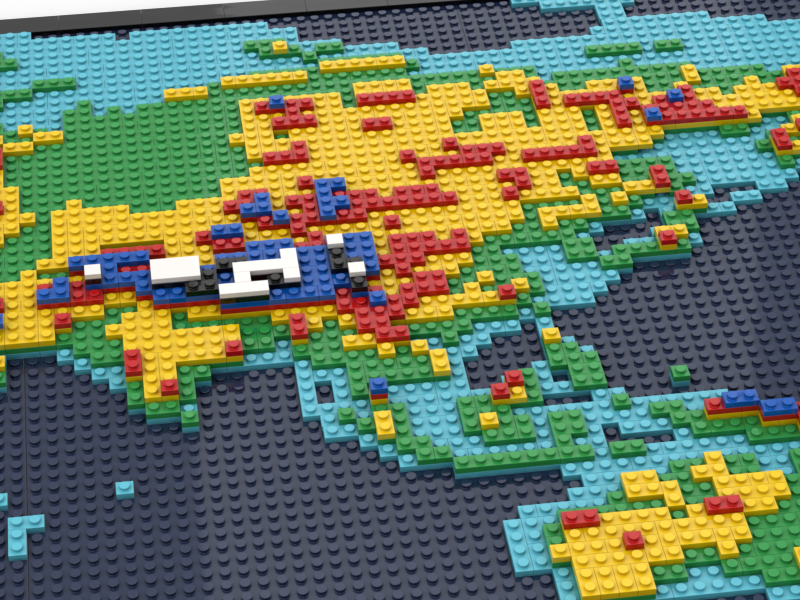 LEGO MOC World Map - Topographical by beneha | Rebrickable - Build with ...