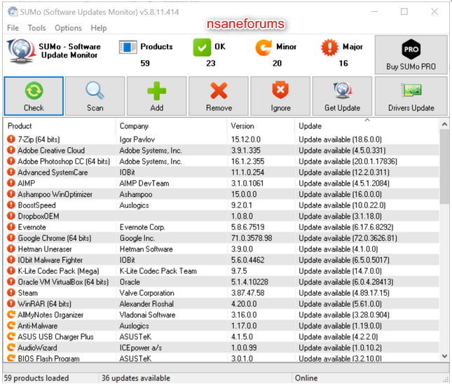 SUMo Software Update Monitor v5.8.10 PRO - Giveaways - Nsane Forums