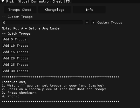 [Release] RISK: Global Domination cheat with ui