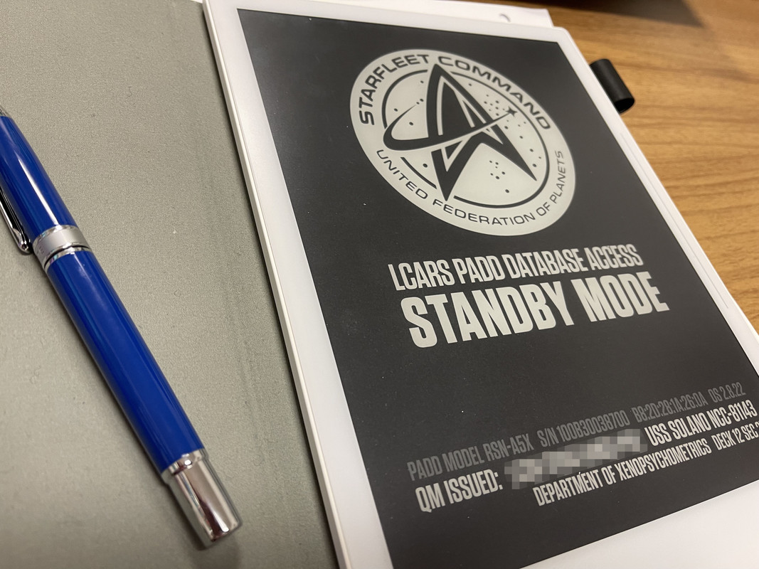 Made a ST:Picard-inspired lock screen for my A5X... happy to share the ...