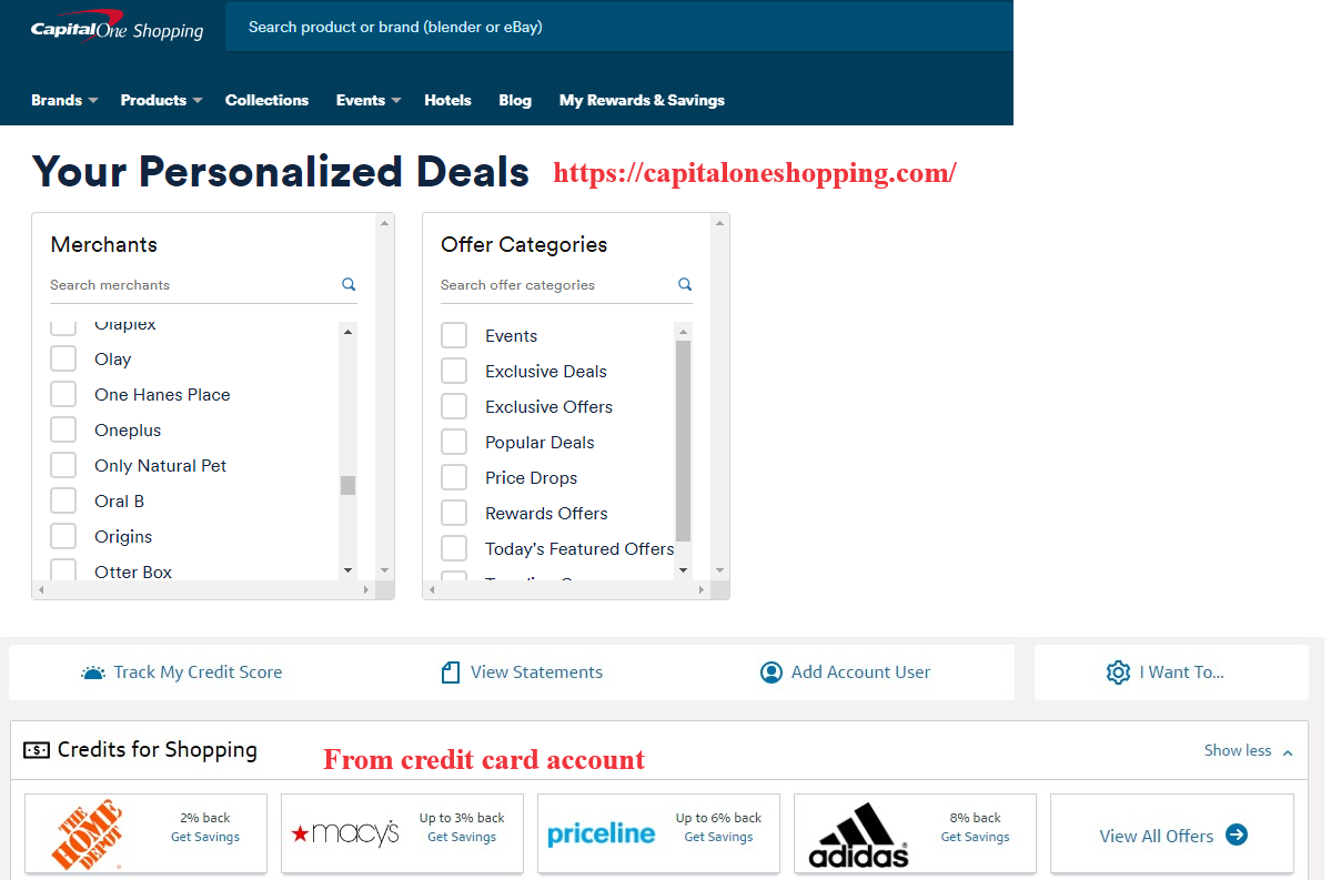 What is the difference between CapitalOneShopping and CapitalOne credit ...