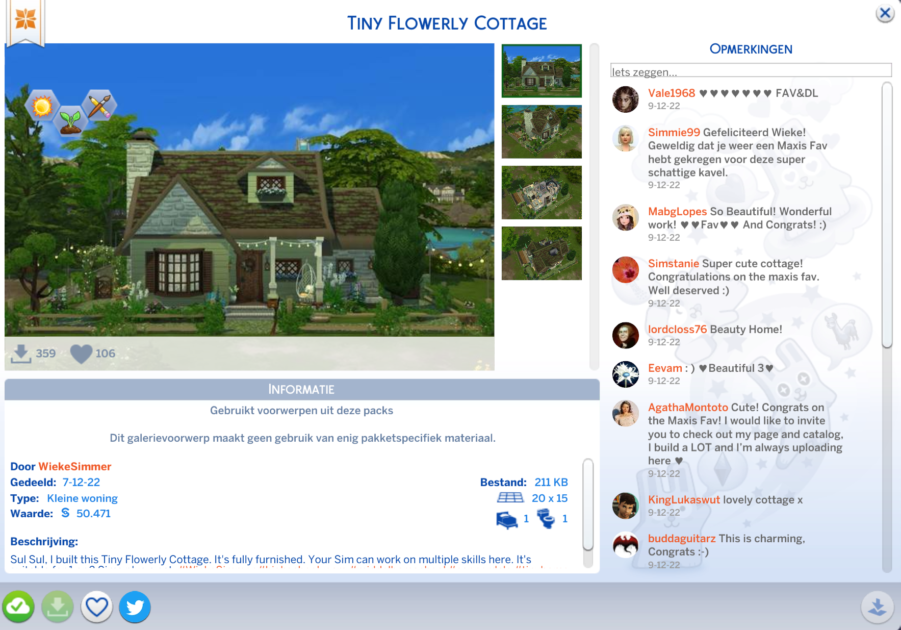 Maxis Fav Tiny Flowery Cottage — Postimages