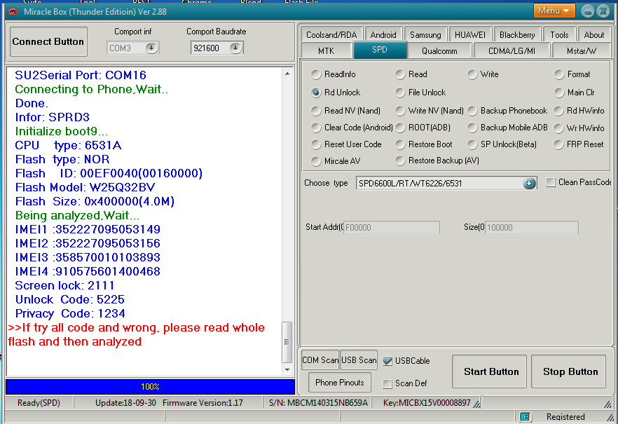 itel it 2180 Phone Lock Read Code Without Data Loss Done By Miracle ...