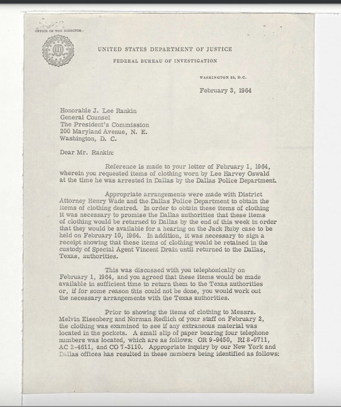 A Huge Overlooked Clue? LHO Had Lawyer Phone Numbers Pre-Event? - JFK ...