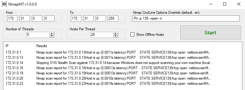 GitHub - ashvin-bhuttoo/Nmap_MT: Nmap_MT is a multithreaded Nmap Wrapper Gui