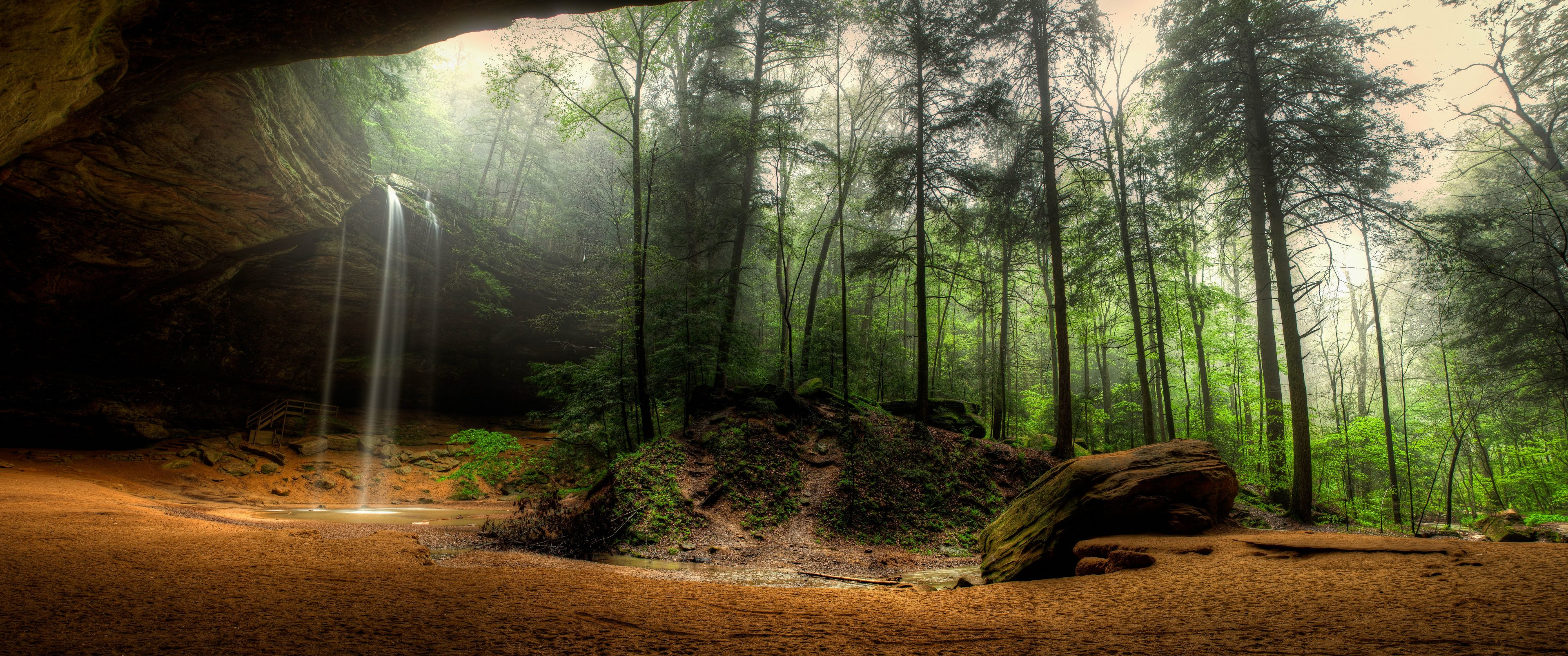 Cave in the forest 10K | 10240 x 4320 : r/WidescreenWallpaper