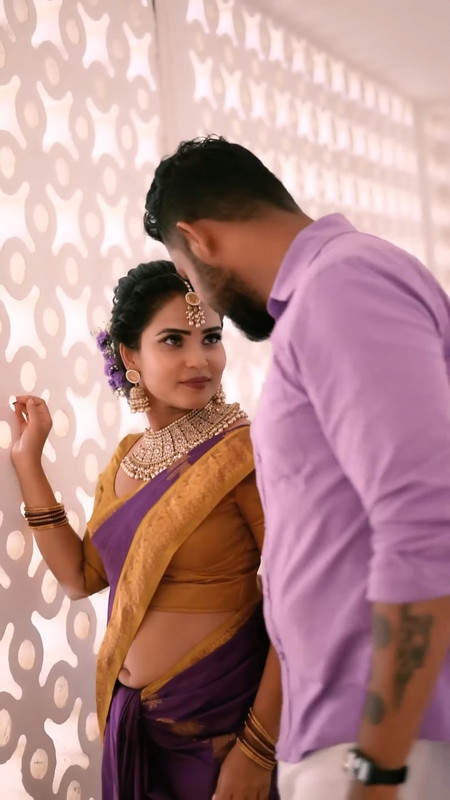 Tamil Bride Open Navel In Saree