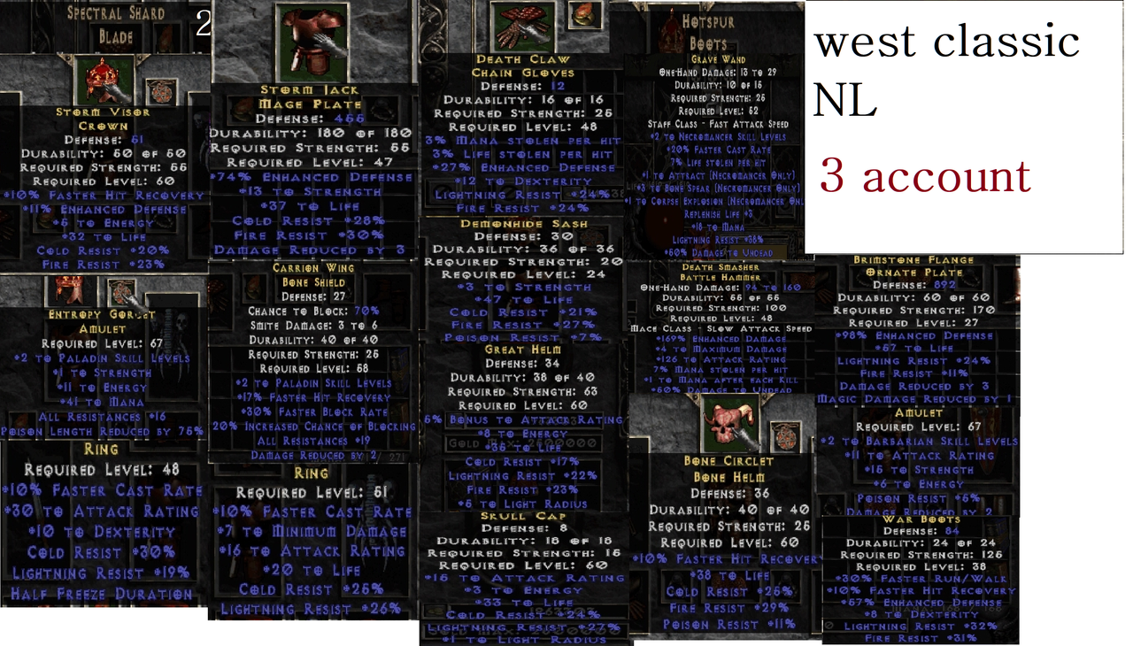 West Classic Nl Items - Topic - d2jsp