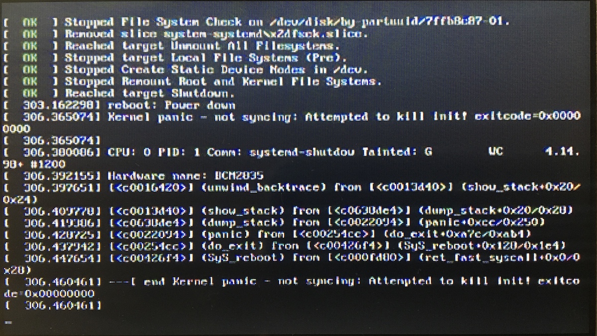 kernel panic after shutdown - RetroPie Forum kernel panic after shutdown - RetroPie Forum
