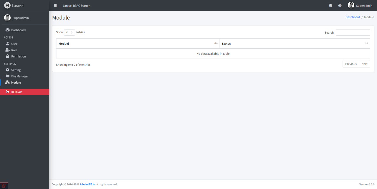 Github Erikwibowolaravel 9 Rbac Starter With Admin Lte 3 3666
