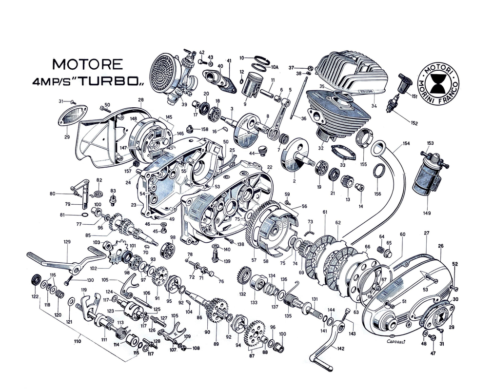 Esploso e parti ricambio Franco Morini 4MP/S - Cataloghi, Manuali ...