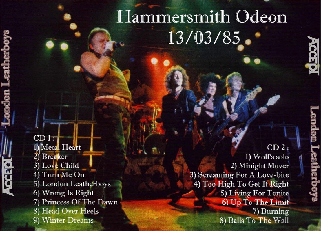 Accept (Ger) - Live at Hammersmith Odeon: London Leatherboys [Bootleg ...
