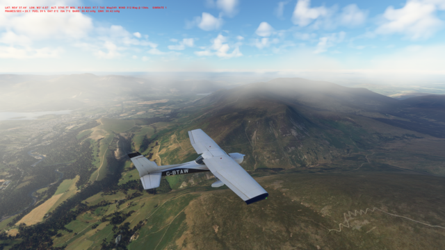 WBSim/JPLogistics C152 over the Lake District, UK - Microsoft Flight ...