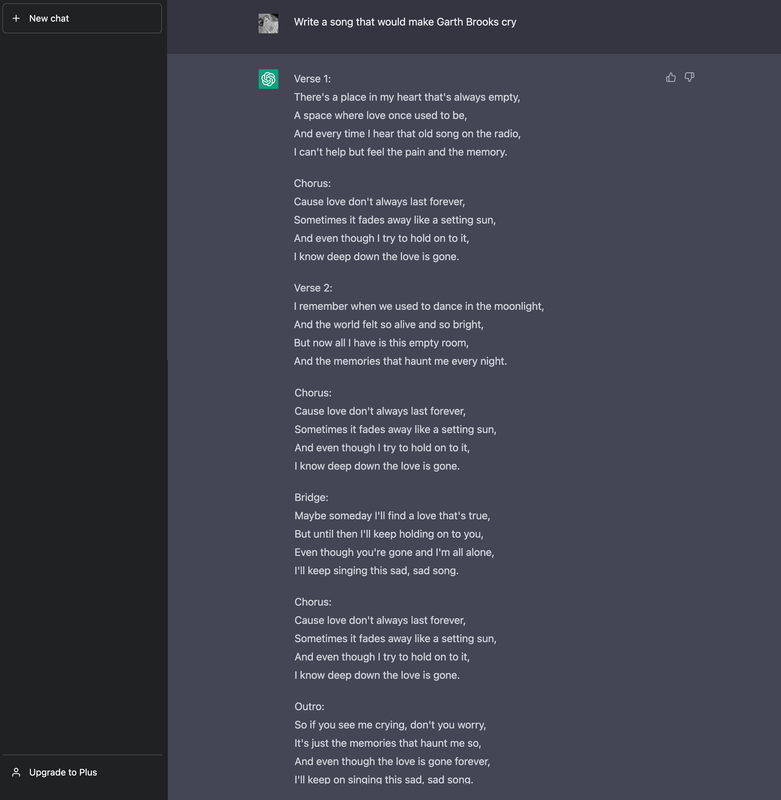 Garth Brooks Chat GPT Song — Postimages