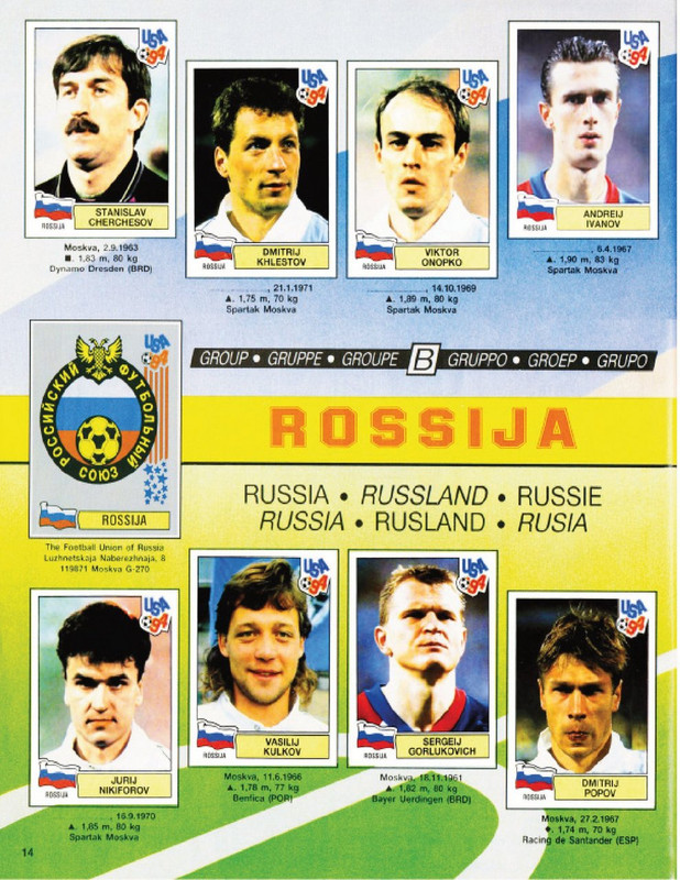 Album Panini USA 1994 16 — Postimages