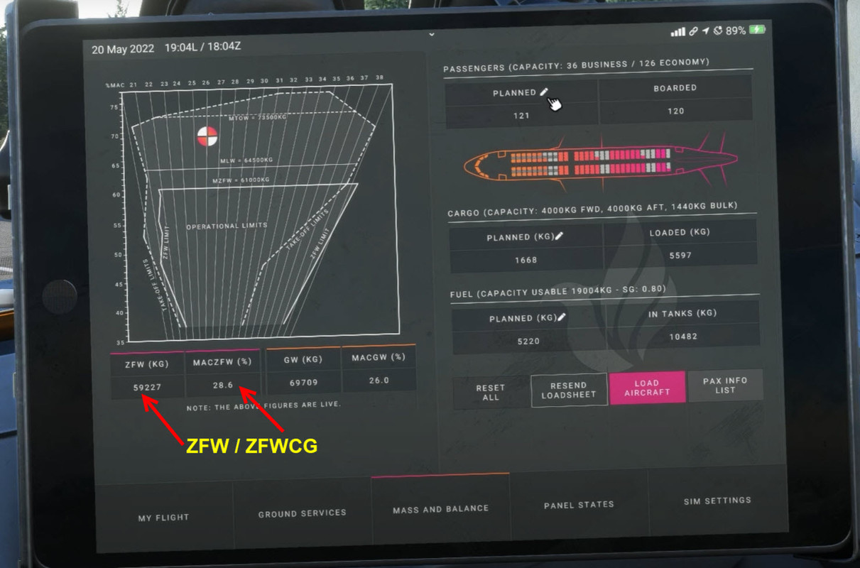 Question on Fenix A320 MCDU - where to find ZFWCG? - Page 2 - Microsoft ...
