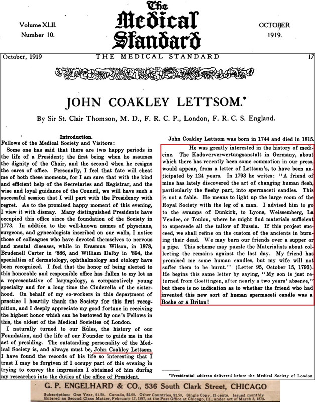 WW1 The Medical Standard October 1919 Corpse Factory Story the ...