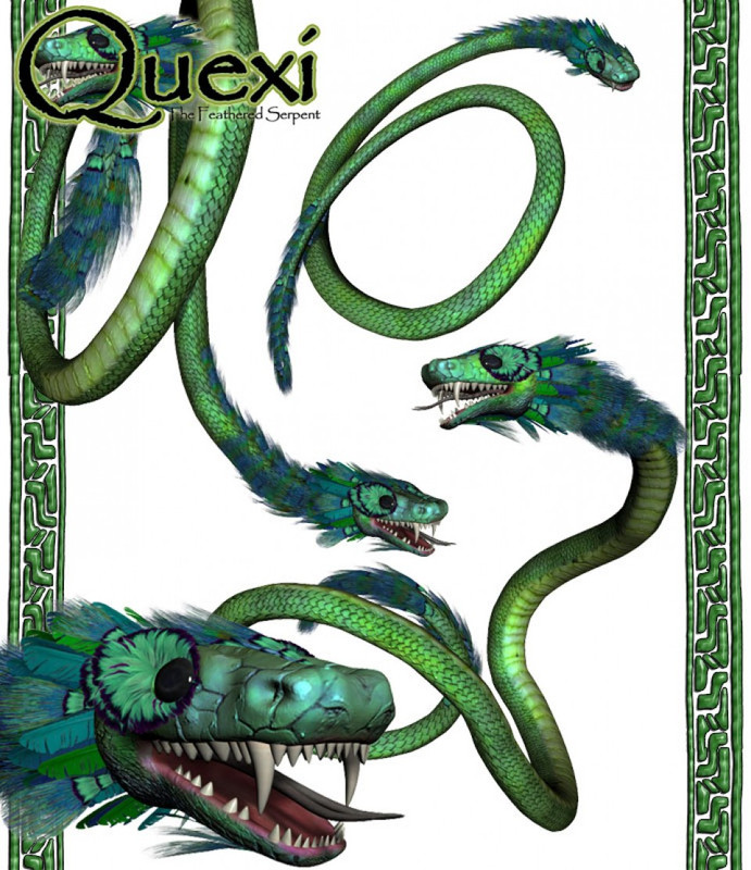 Quexi: Mythical Feathered Serpent 2025 - Free Daz 3D Models