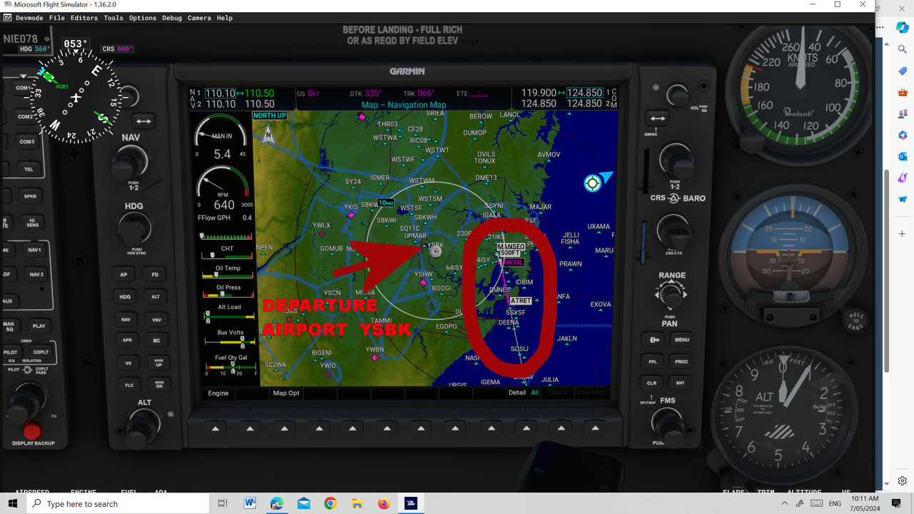 Flight plan does not display on MFD (G1000) - Microsoft Flight ...
