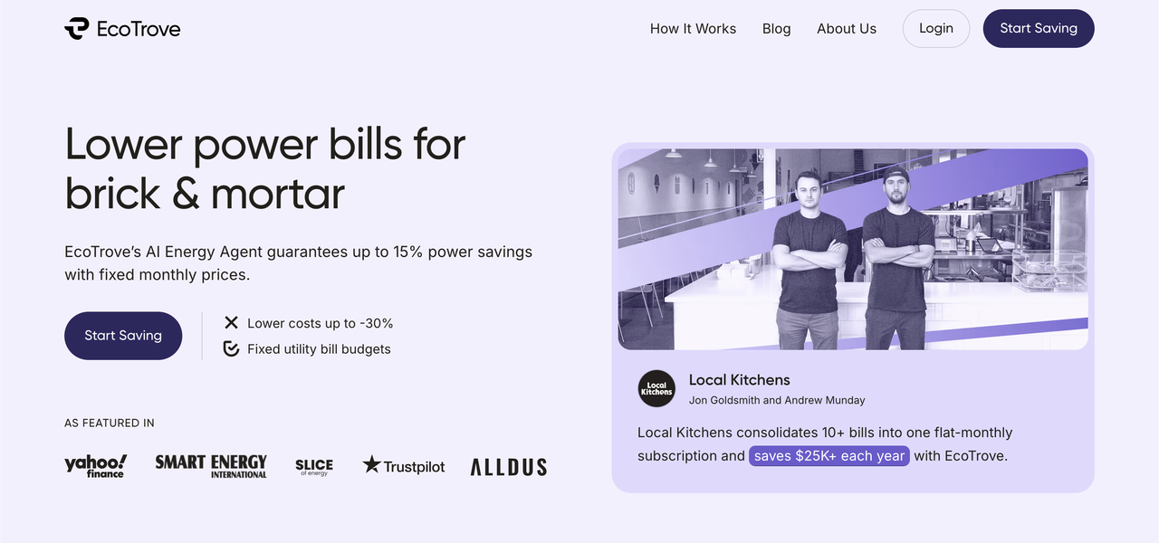 EcoTrove | Lower and Flat Power Bills