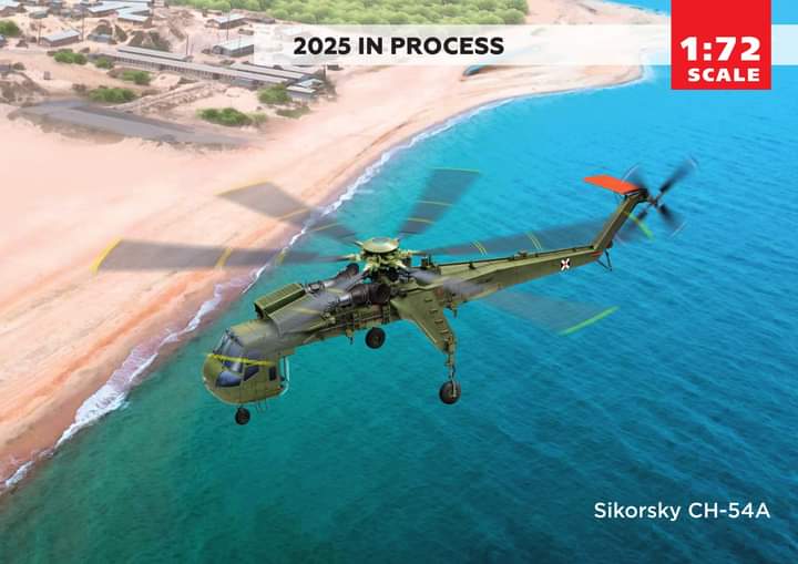 1/72 - Sikorsky CH-54 Tarhe by ICM Models - box art +3D renders - release in March 2026 - The ...