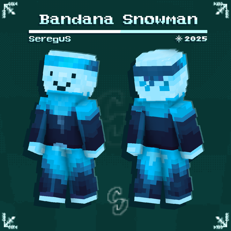 Bandana Snowman [BLUE] Minecraft Skin