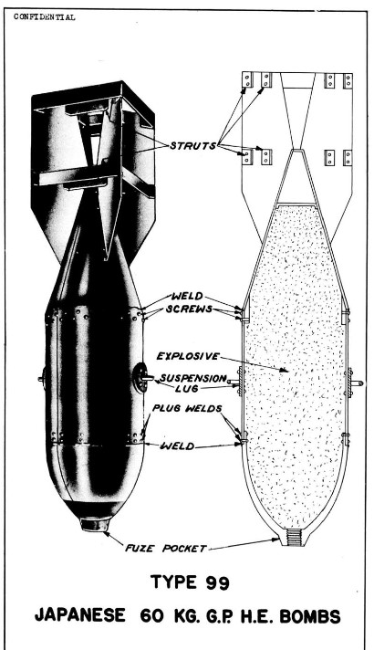 japanese aircraft depth charges