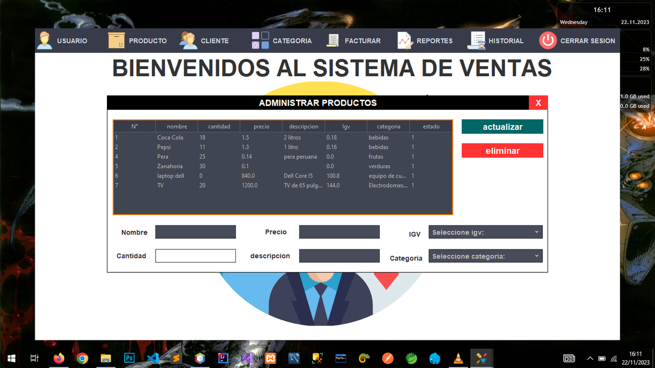 GitHub - ajzev95/SistemaDeVentas: Sistema de Ventas hecho en java con una interfaz moderno y ...