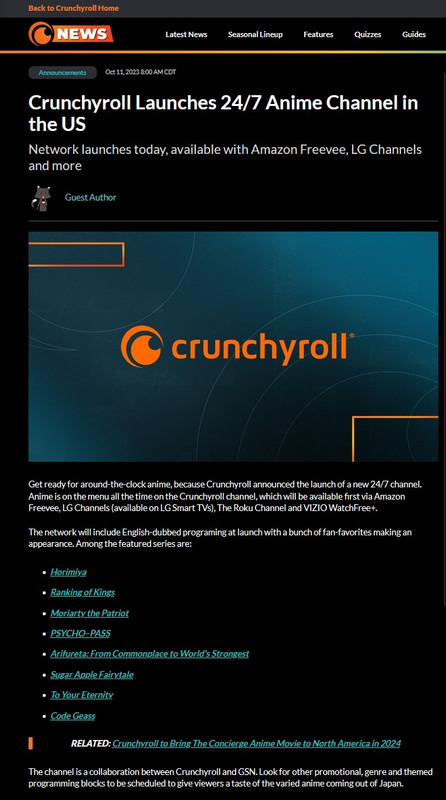 Funimation to Acquire Crunchyroll (Crunchyroll to swallow Funimation ...