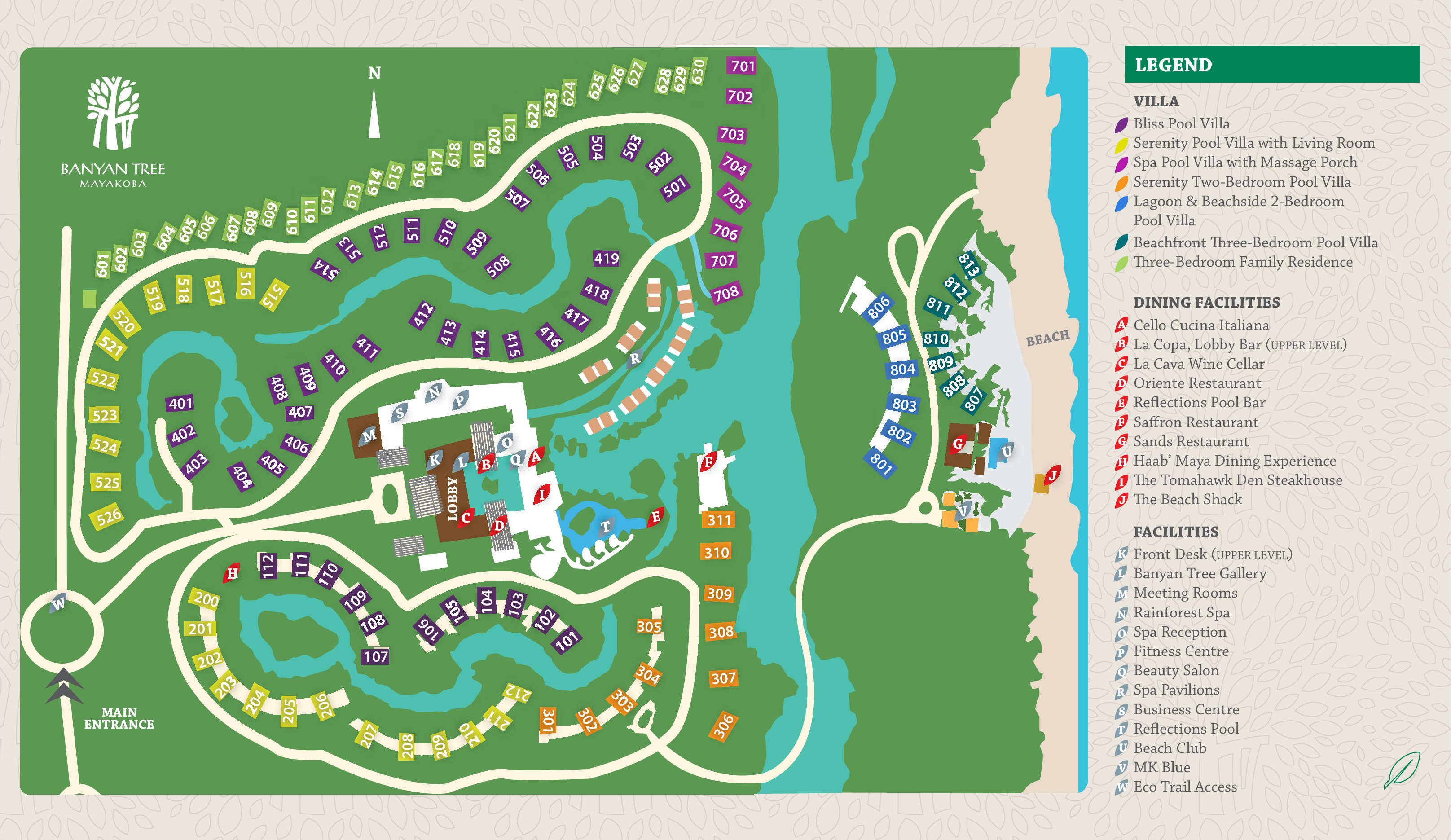 Banyan Tree Mayakoba Resort Map 2017 1 — Postimages