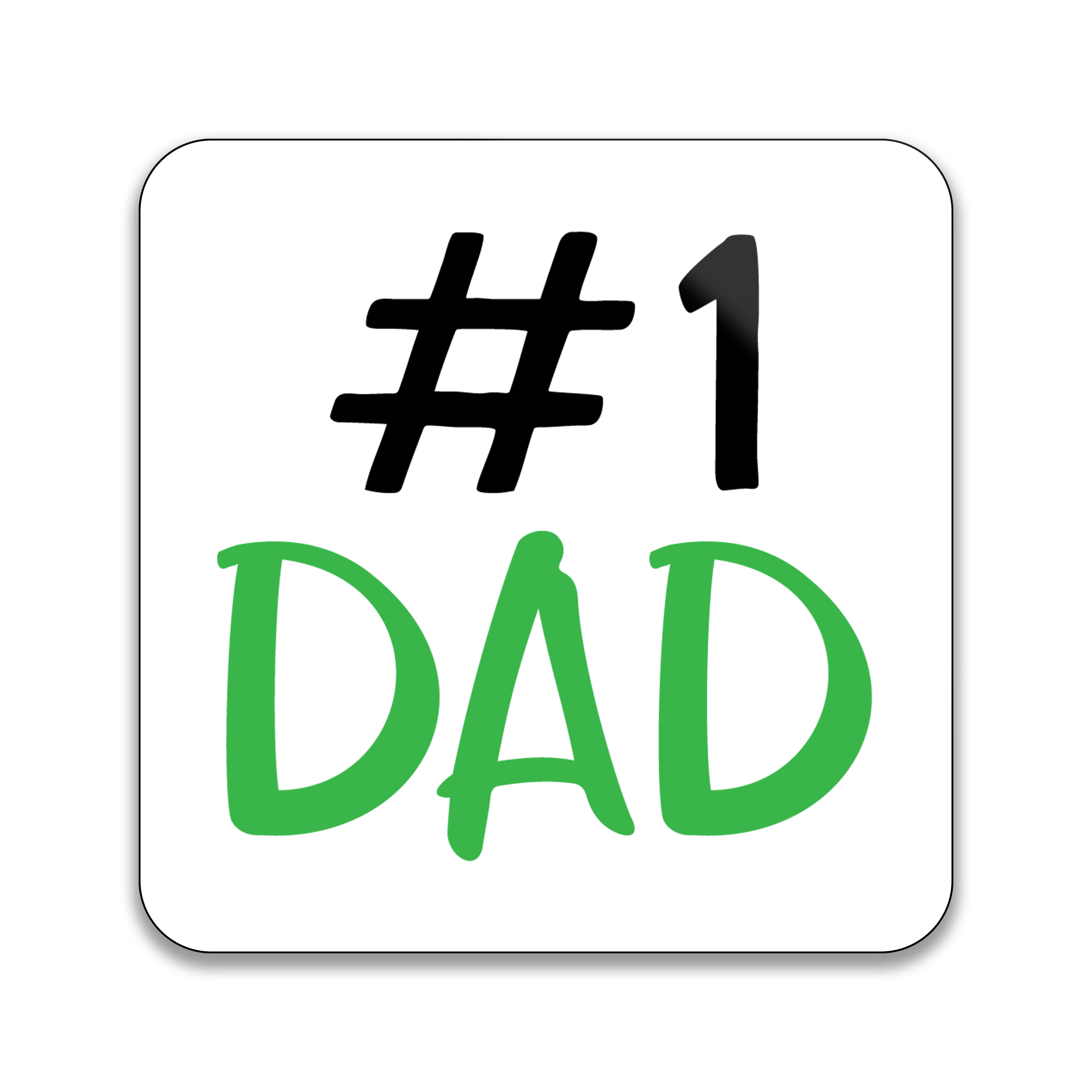 number1 dad SQUARE BADGE — Postimages