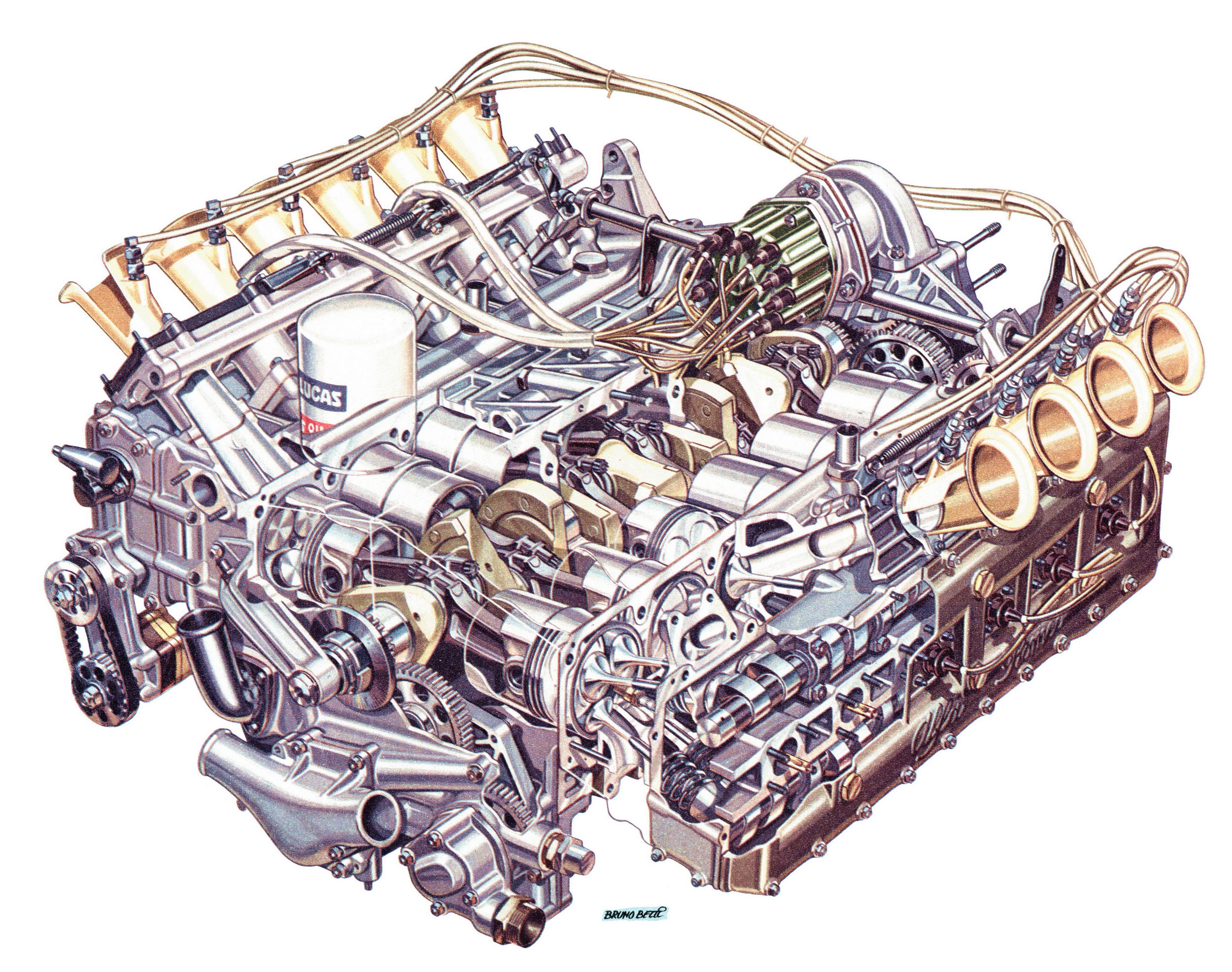 Alfa Romeo Flat 12 Sports Car engine by Bruno Be — Postimages
