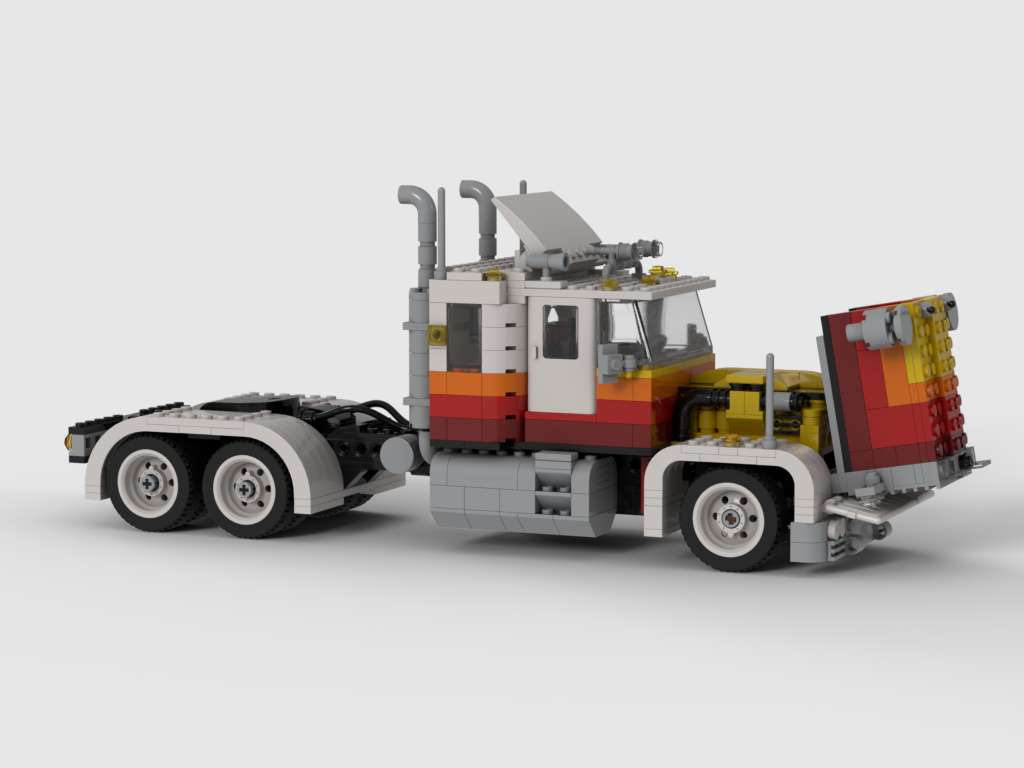 LEGO MOC Truck with CAT Diesel Engine in Redtones by rayb | Rebrickable ...