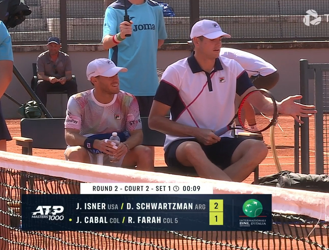 Isner and Schwartzman as a doubles team in Rome | Talk Tennis