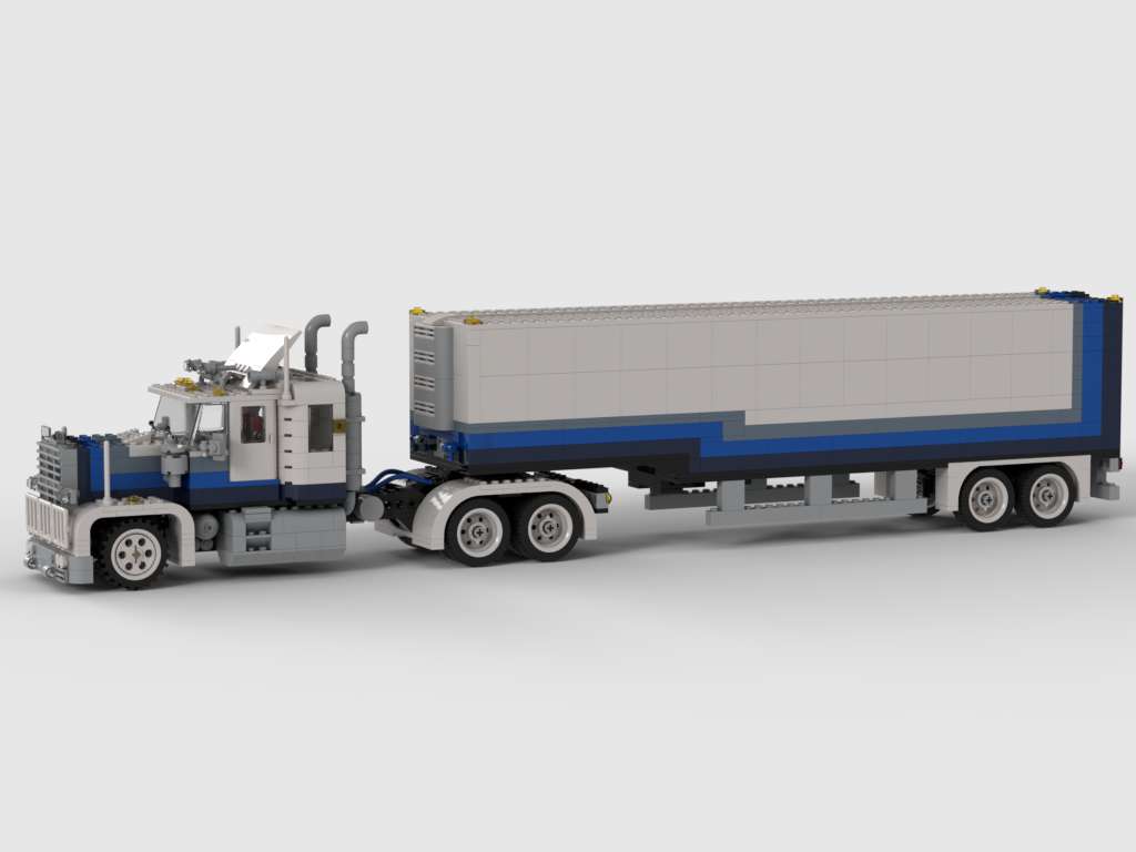 LEGO MOC Trailer for Truck with V12 in Bluetones by rayb | Rebrickable ...