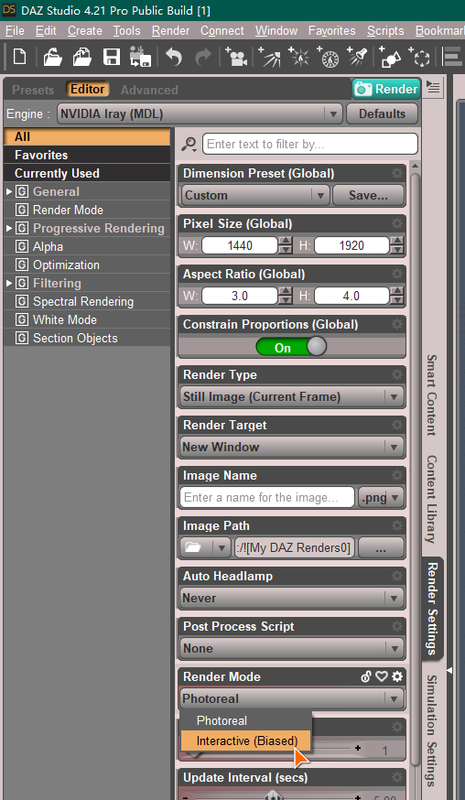Interactive Render Mode - Daz 3D Forums