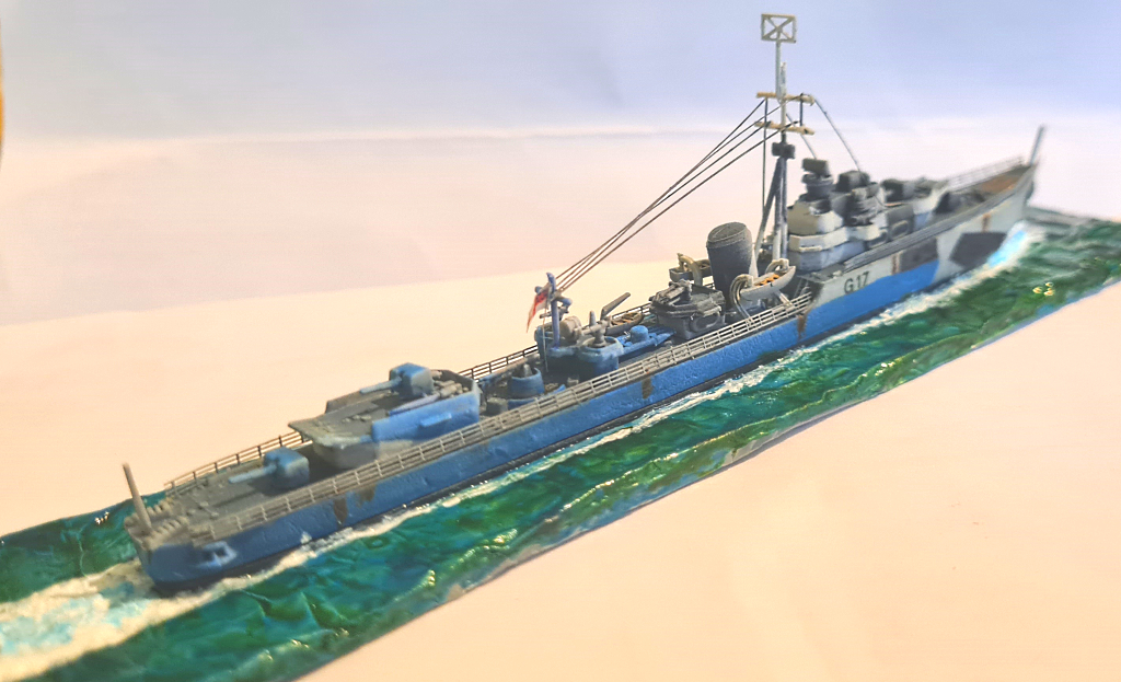 Tamiya 1/700 'O' Class British destroyer - H.M.S. Onslow - Ready for ...