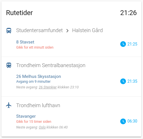 GitHub - jonkristian/entur-card: Home Assistant Lovelace card card for ...